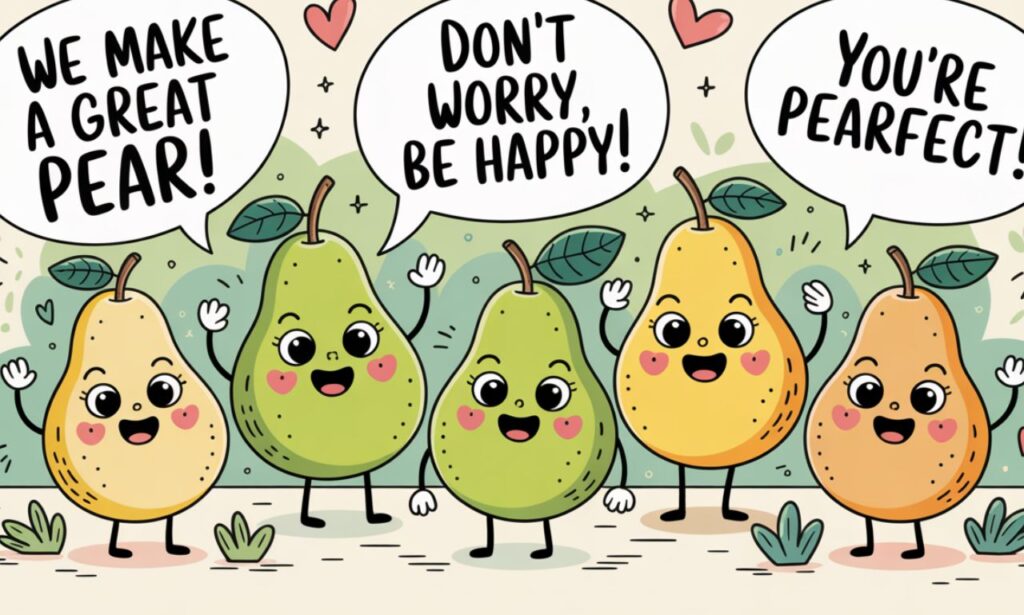 250 Cute Pear Puns: Funny Short One Liners, Captions & Love